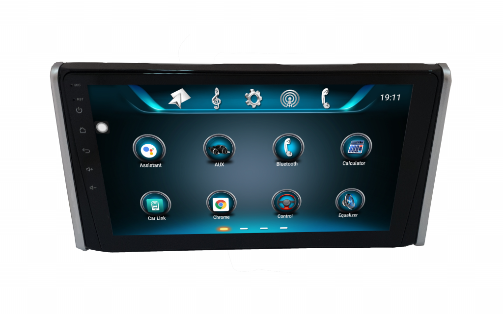 Android screen with 4Gb ram, QLED display and CarPlay for Toyota RAV4 ...
